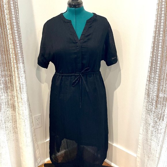 Mossimo Supply Co. | Dresses | Mossimo Black Dress With Long Mesh ...